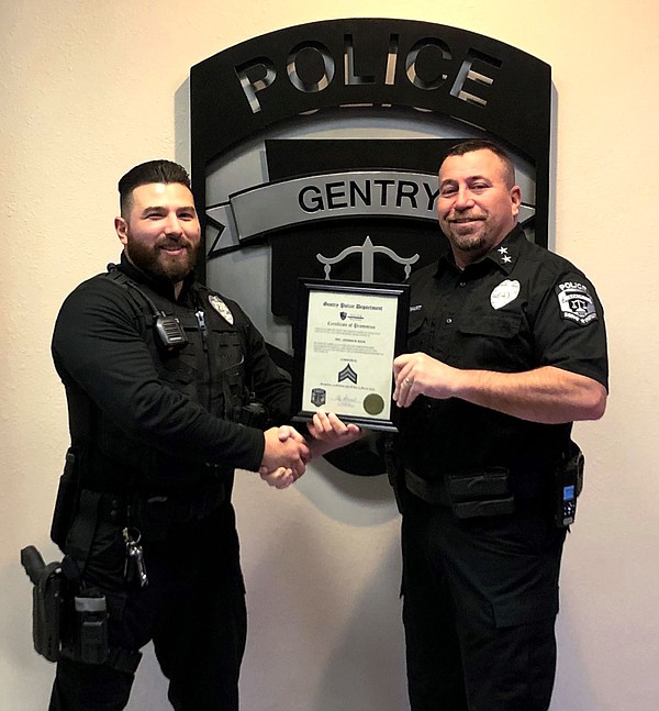 Gentry officer Rios promoted to corporal | Westside Eagle Observer