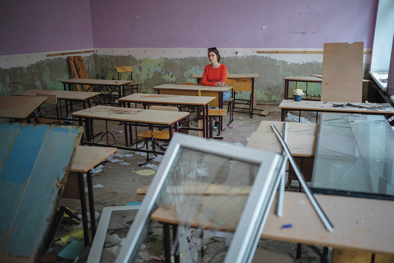 Students reflect on war with Russia at bombed school in Ukraine | The ...