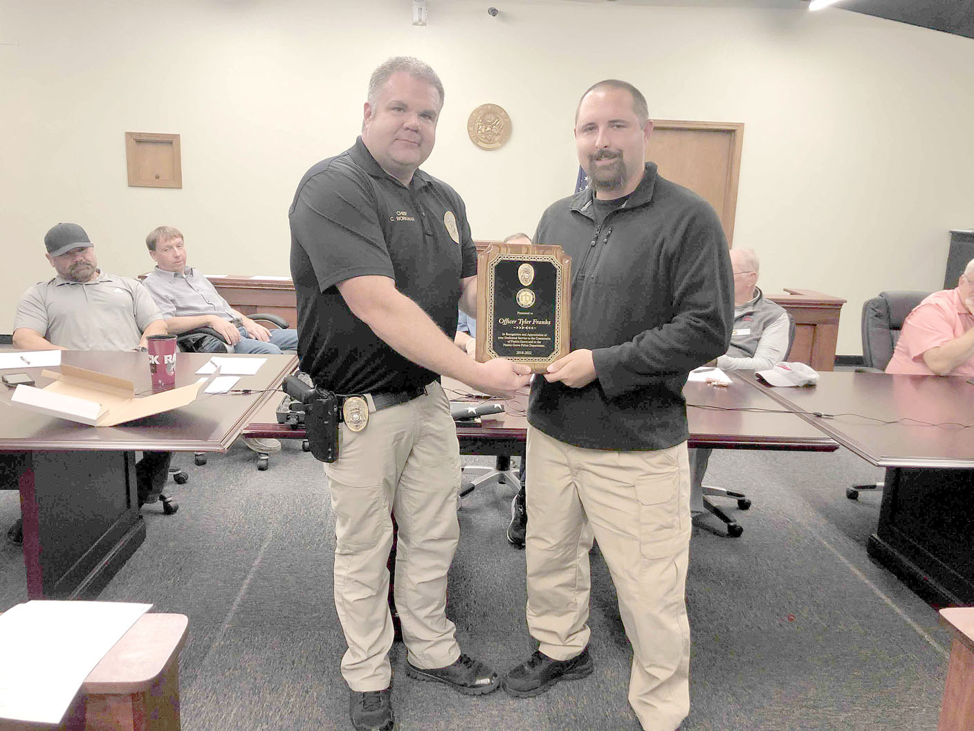Prairie Grove honors retired officer Franks | Northwest Arkansas ...