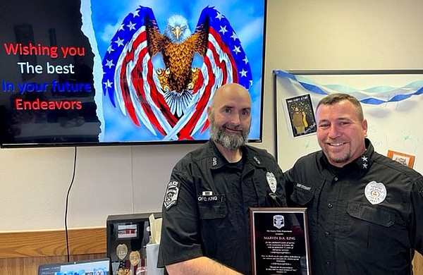 Officer King recognized at his retirement | Westside Eagle Observer