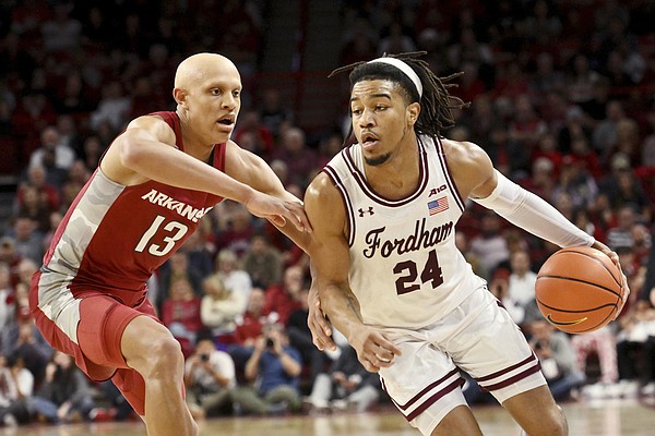 Council, defense lift No. 10 Arkansas past Fordham, 74-48