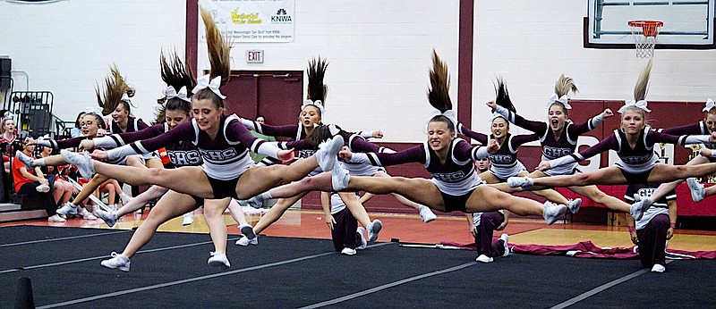 Gentry cheer teams finished second in home competition | Westside Eagle Observer