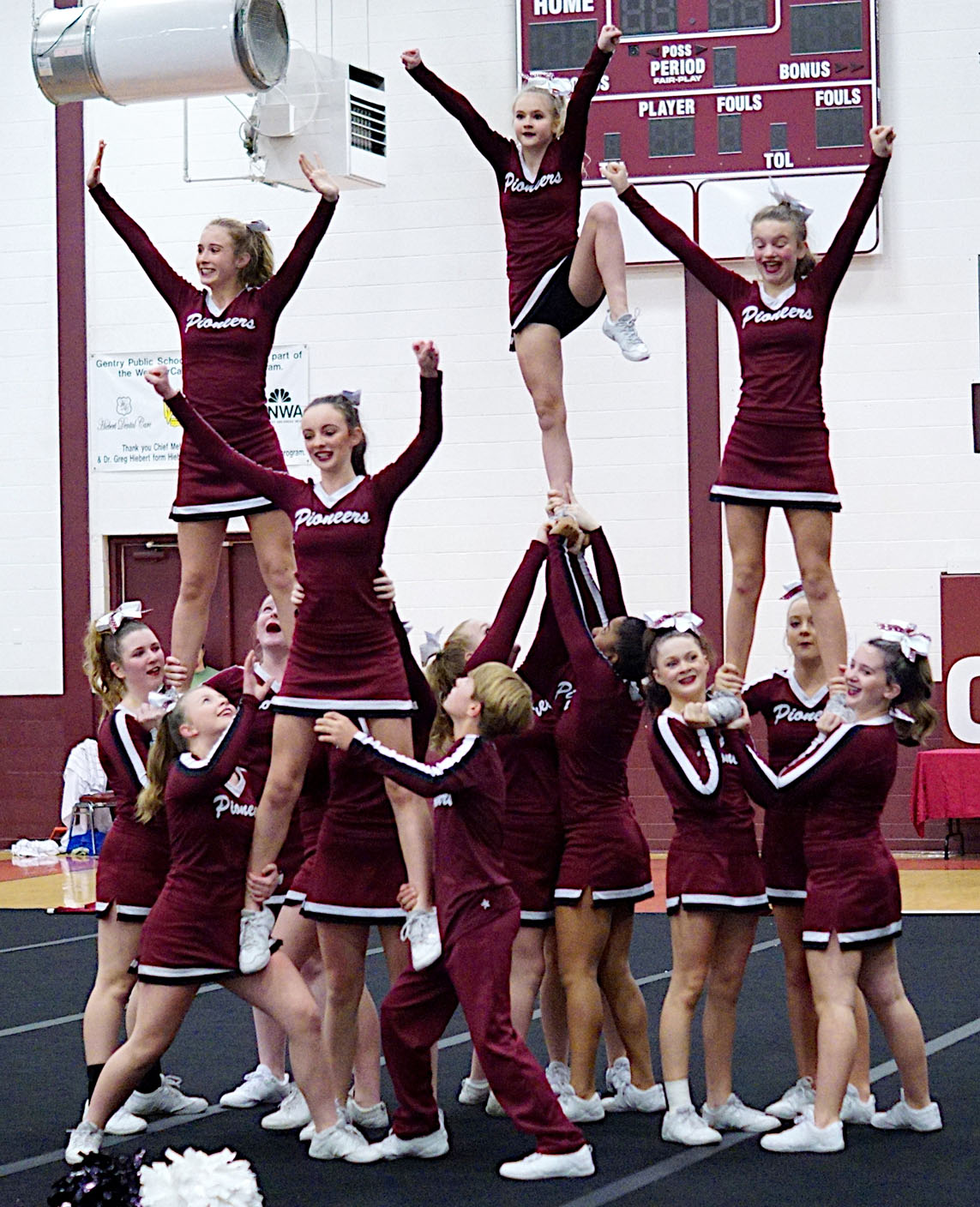 Gentry cheer teams finished second in home competition | Westside Eagle ...