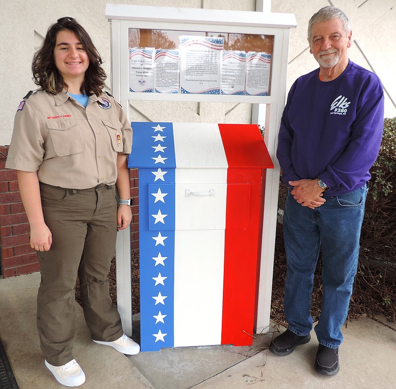 Elks Lodge receives Flag Retirement Collection Box | Hot Springs ...