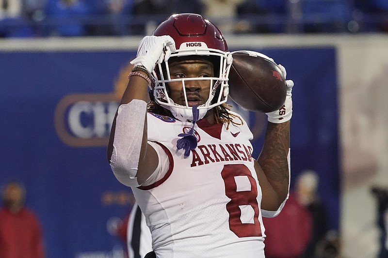 Razorbacks withstand furious Kansas rally, win Liberty Bowl | Hot ...
