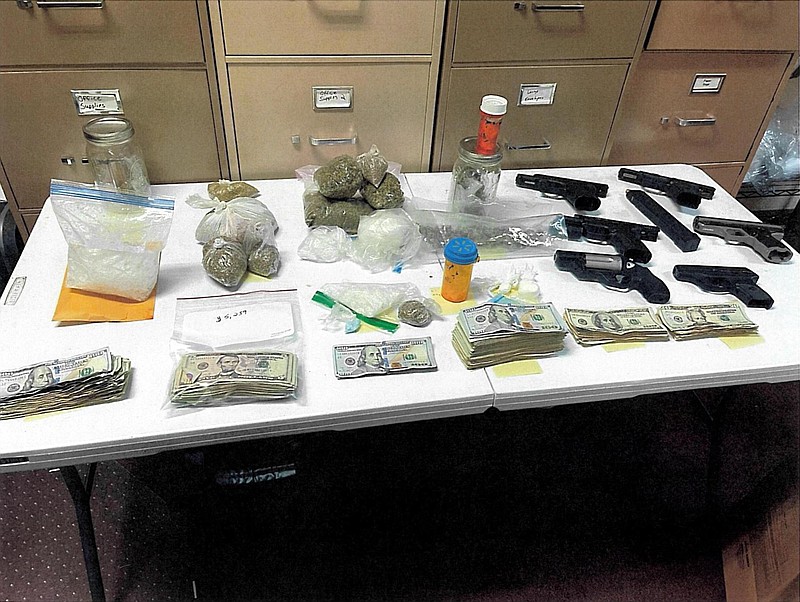 Six arrested in drug bust; $12K, 6 guns seized with drugs | El Dorado News