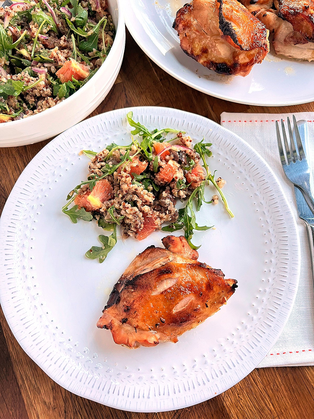 Miso-Garlic Slashed Chicken with Quinoa-Orange Salad | Texarkana Gazette