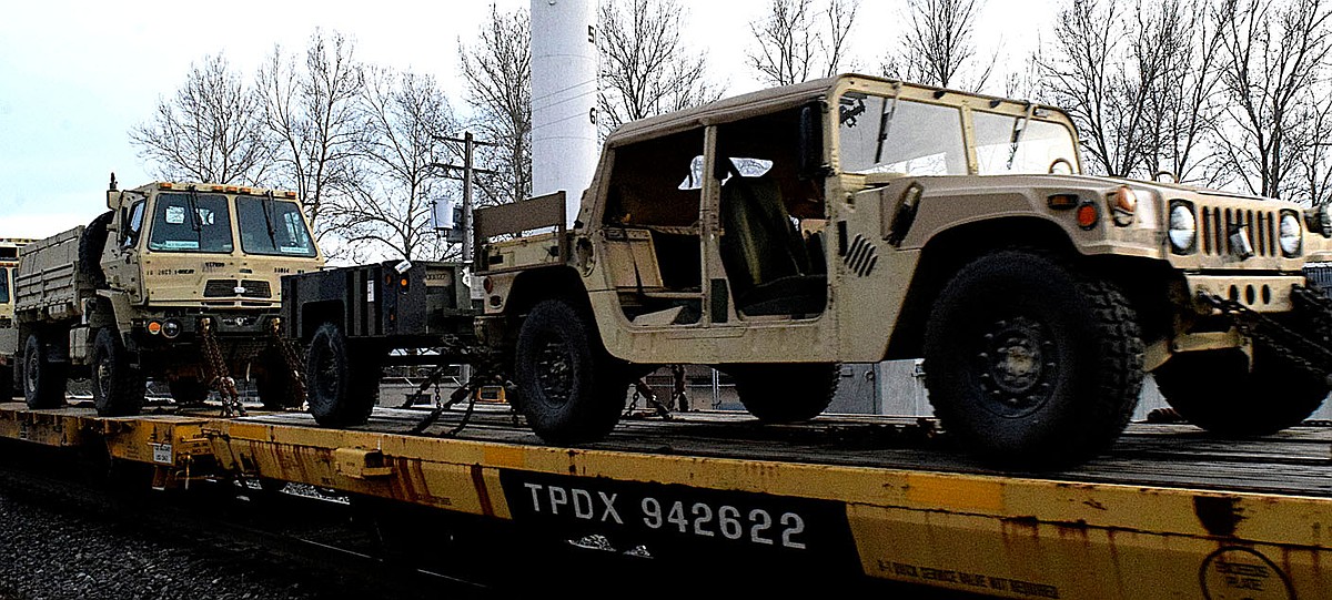 Military equipment passes through on railcars | Westside Eagle Observer