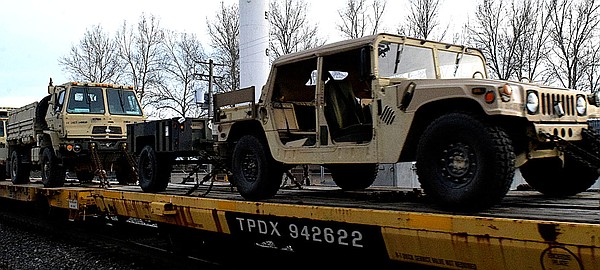 Military equipment passes through on railcars | Westside Eagle Observer
