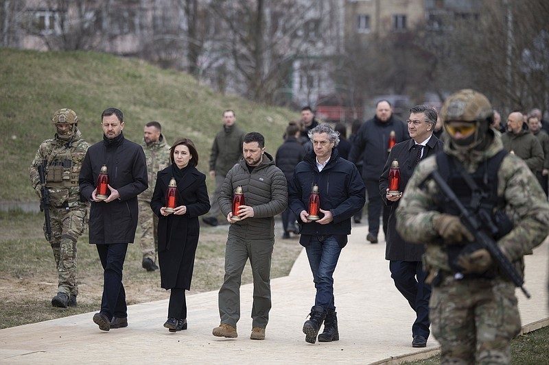 Ukraine commemorates liberation of Bucha | Northwest Arkansas Democrat ...