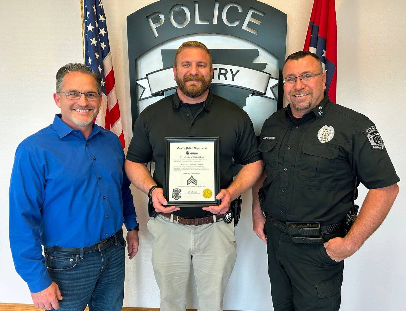 Cifuentes promoted to detective corporal | Westside Eagle Observer