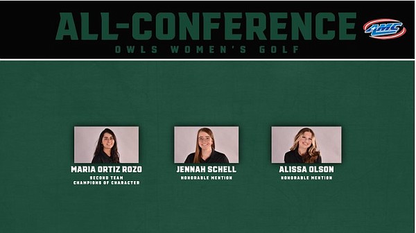 Owls named three to AMC all-conference teams