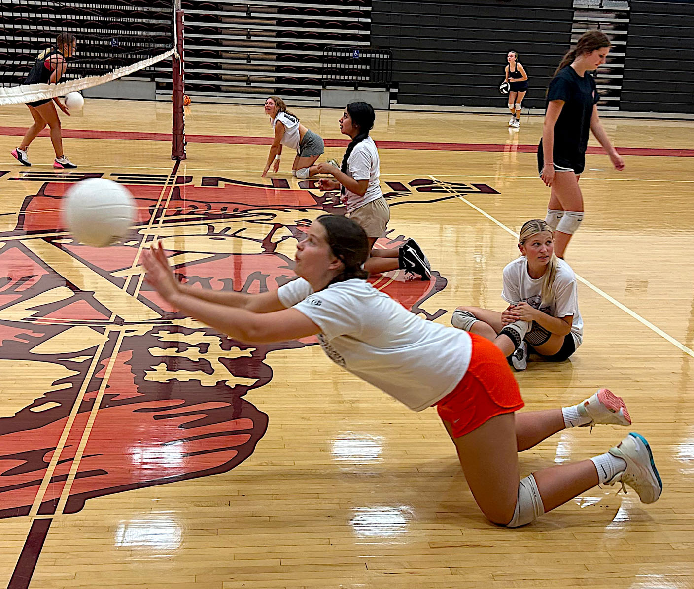 High School Girls Volleyball Practice