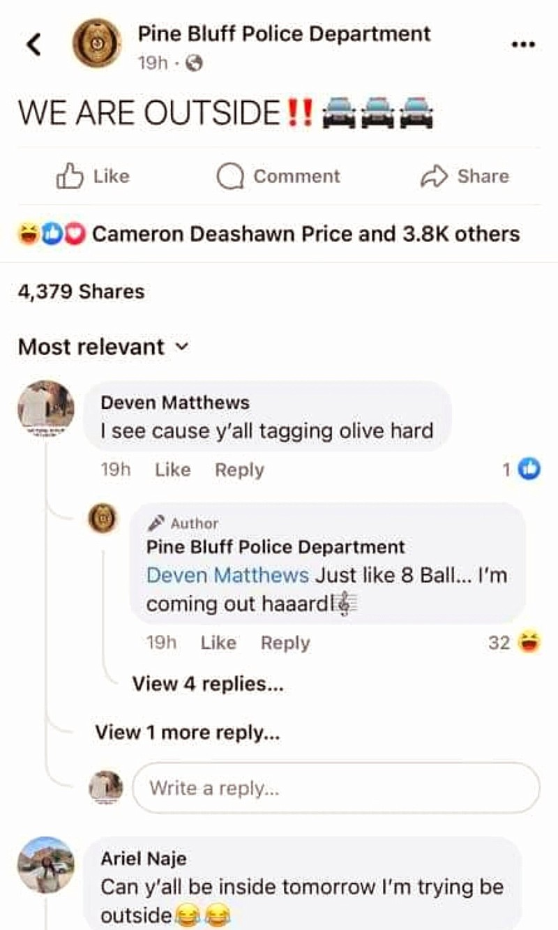 Pine Bluff Police Department’s social media posts a big hit | Northwest ...