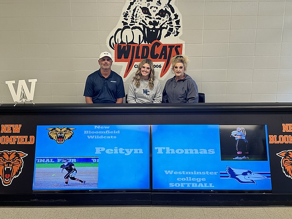 New Bloomfield’s Thomas officially signs for Westminster softball ...