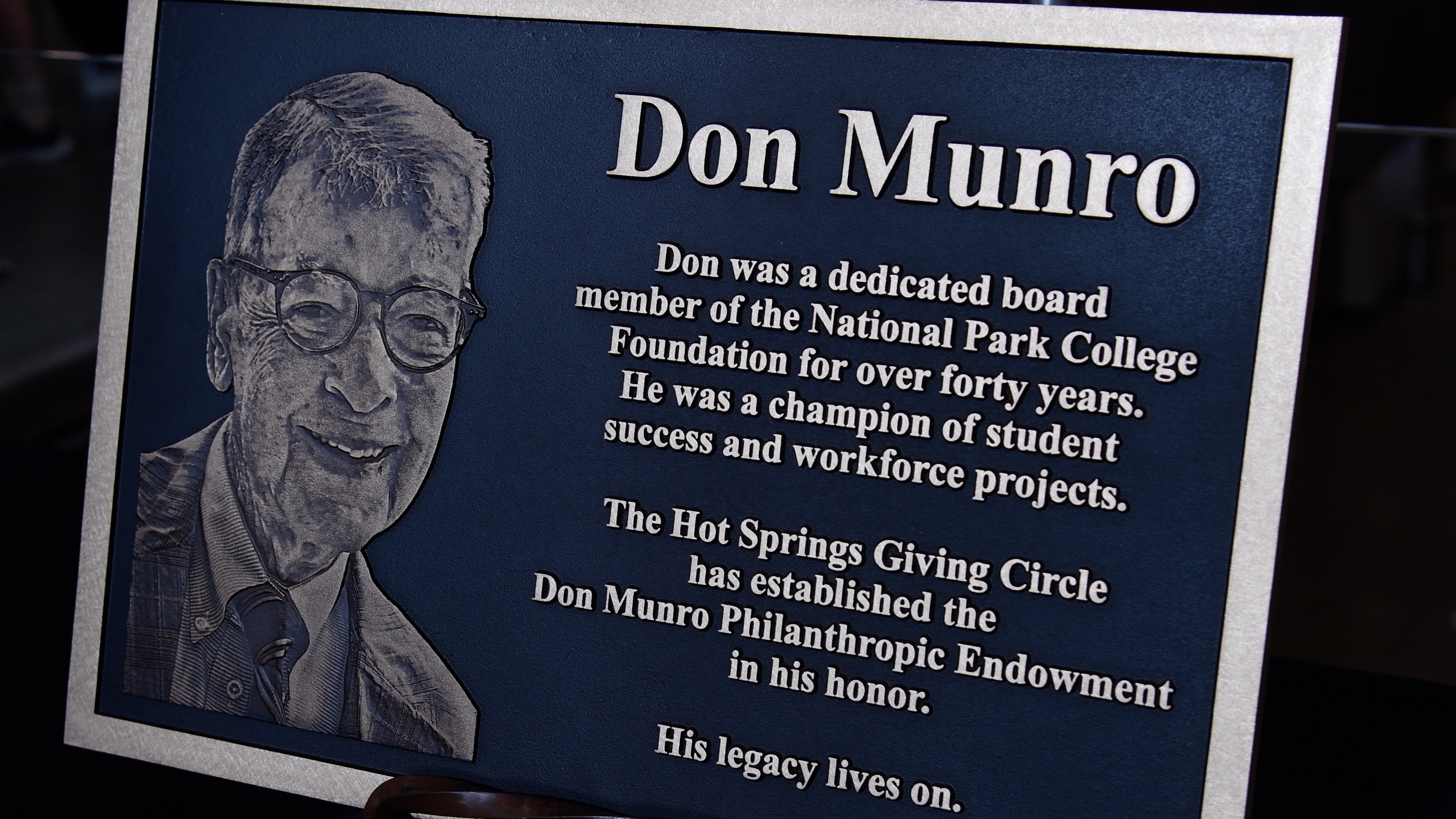 WATCH | Philanthropist Don Munro honored at NPC | Hot Springs Sentinel ...