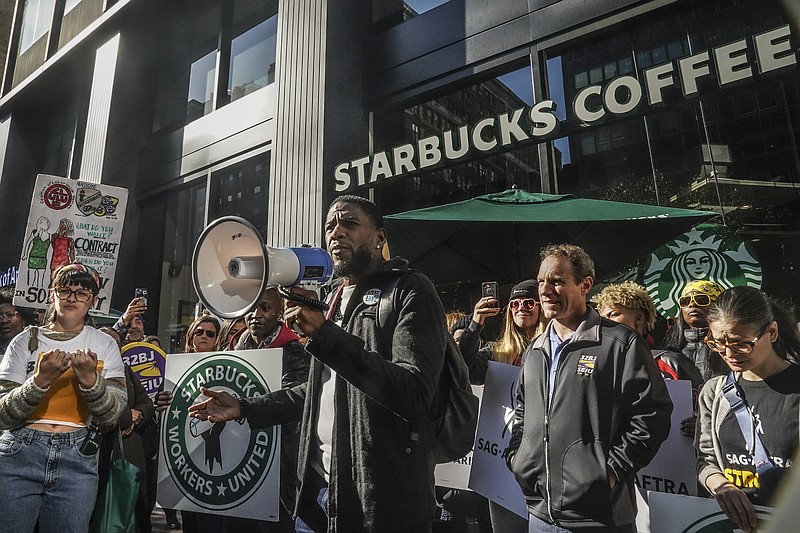 Thousands of Starbucks workers go on a one-day strike, one of busiest ...
