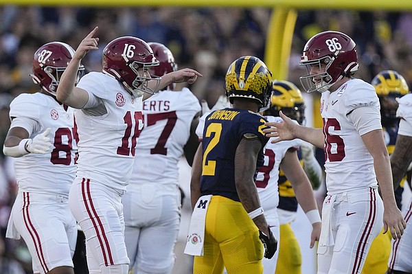 Michigan beats Alabama 27-20 in overtime on Blake Corum's TD run to ...