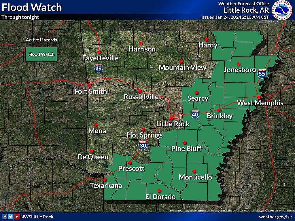 National Weather Service: Rains will bring flooding in Ouachita ...