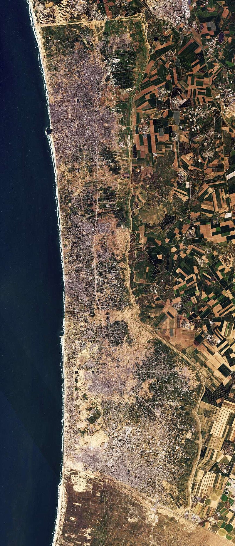 Satellite photos show possible buffer zone along Gaza Strip’s border ...