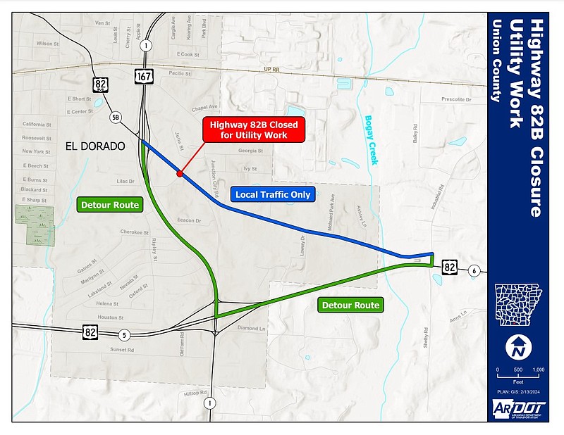 ARDOT: Overnight Hwy. 82 closure planned Tuesday | El Dorado News