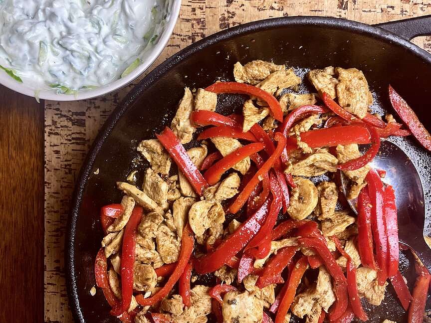 FRONT BURNER: Chicken, peppers, tzatziki a light springtime meal | The ...