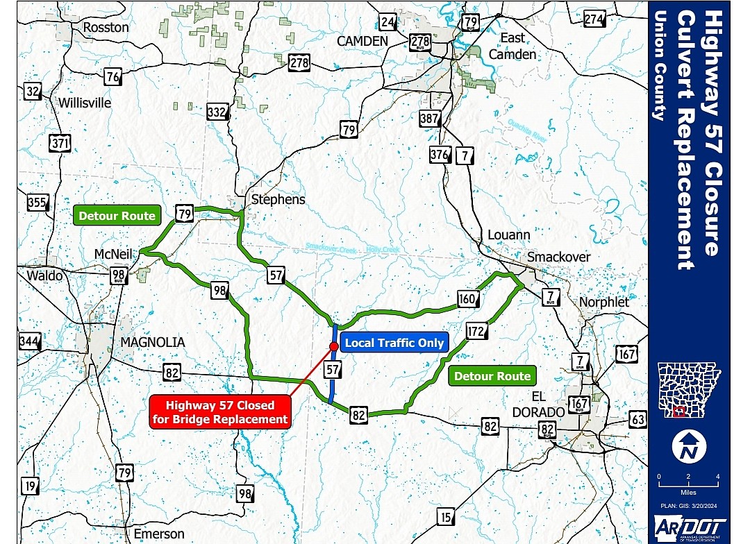 ARDOT announces Union County road closure | El Dorado News