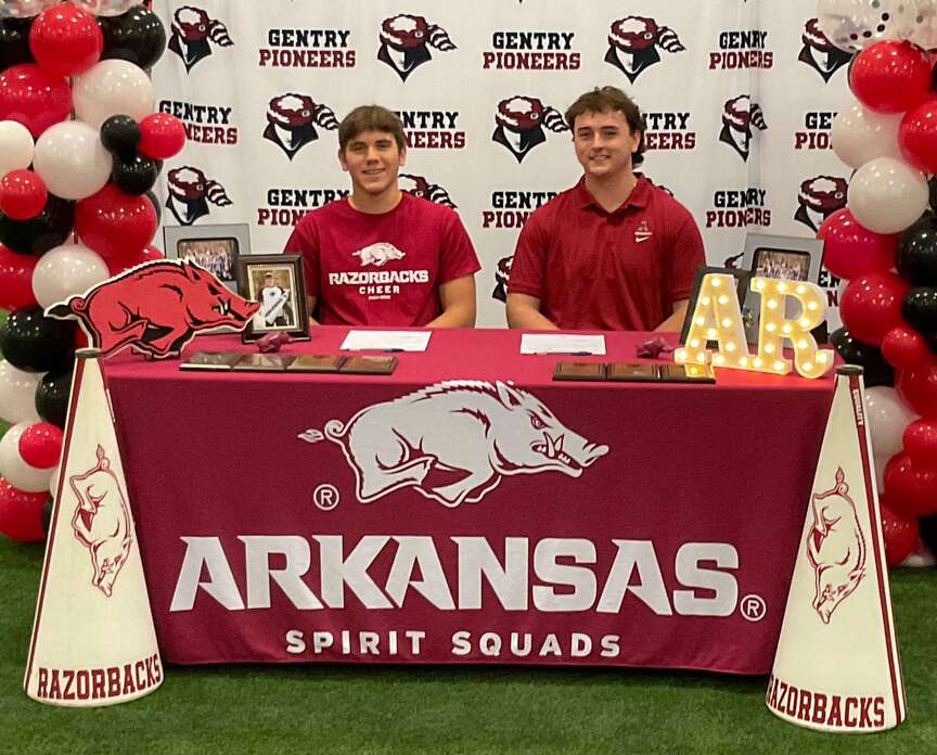 Hodges, Jessen sign letters of intent to cheer for the Razorbacks | Westside Eagle Observer