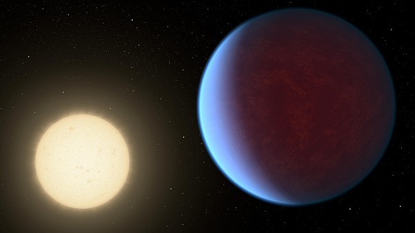 A scorching, rocky planet twice Earth's size has a thick atmosphere ...