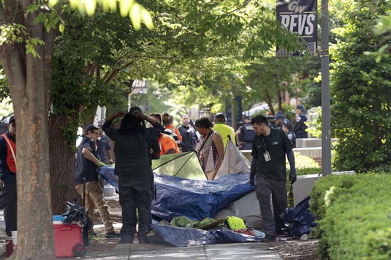 DC police clear pro-Palestinian protest camp, arrest 33 at university ...
