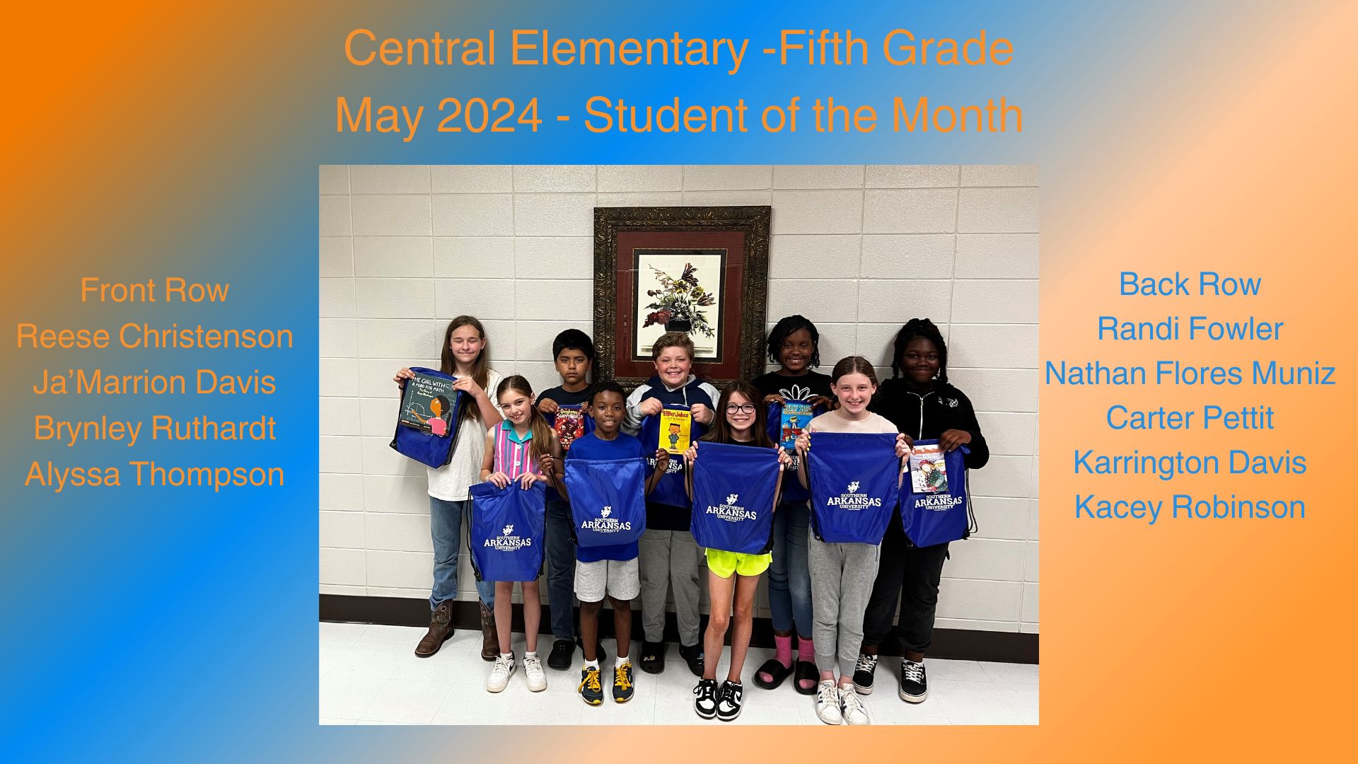 Central Elementary School Students of the Month | Magnolia Banner News