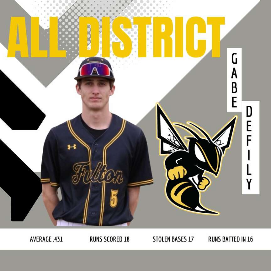 Fulton baseball’s Milius, Wilfley and DeFily named all-district ...