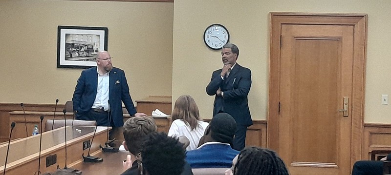 A Republican Senator and Democrat Representative come together to talk ...