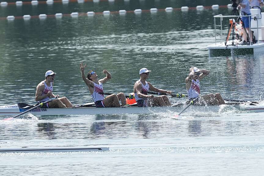 U.S. wins its first rowing Olympic gold medal in the men’s four class ...
