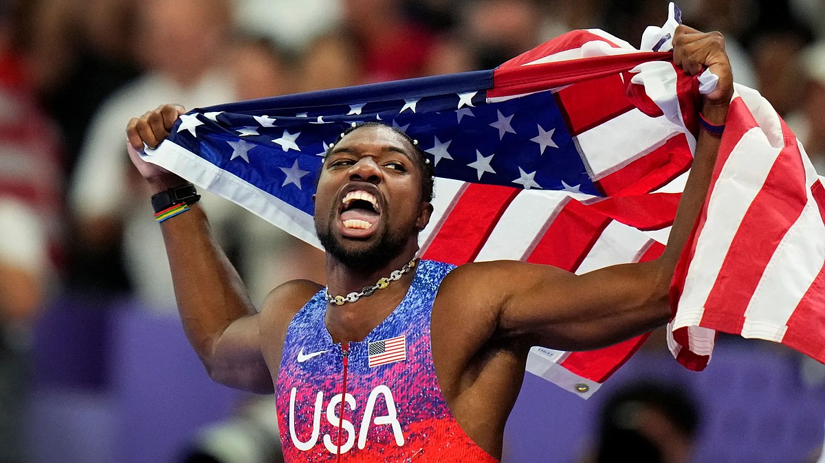 Lyles celebrates historic Olympic gold medal victory in 100m | Magnolia ...