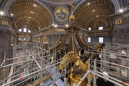 Restoration of St. Peter’s altar covering completed | Northwest ...