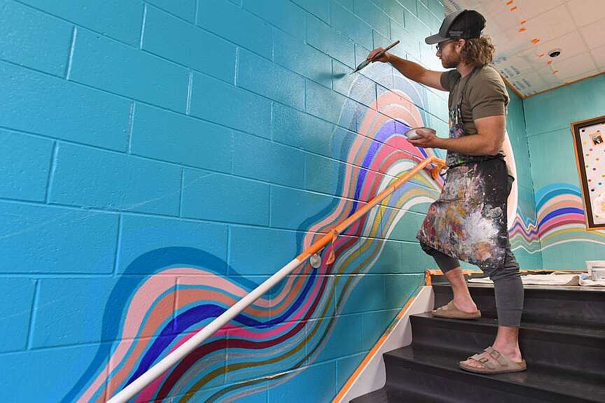 PHOTOS: Mural going up at Washington Elementary in Fayetteville ...
