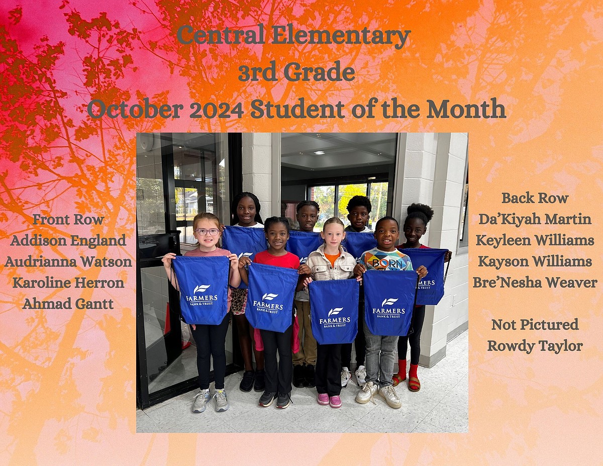 Central Elementary School Names October Student of the Month | Magnolia ...