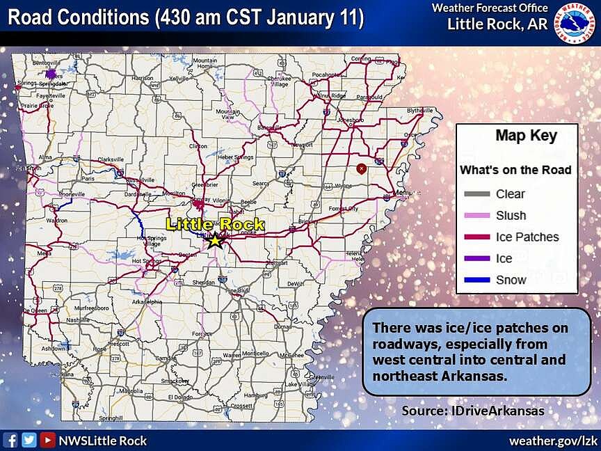 Snow melting across Arkansas, but refreezing roads remain concern for ...