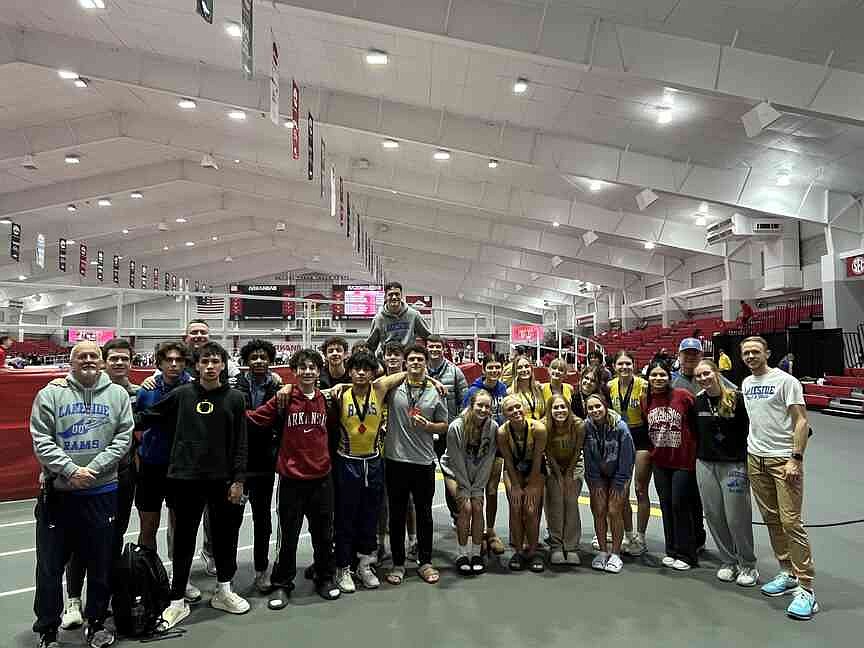 Lakeside boys and girls both finish third at indoor track championships ...