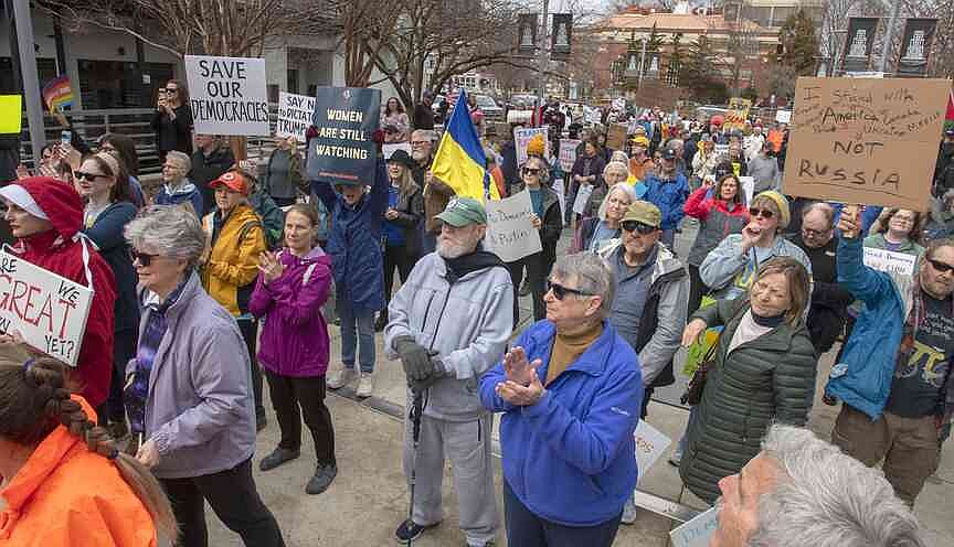 PHOTOS: March Forth for Democracy in Fayetteville | The Arkansas ...