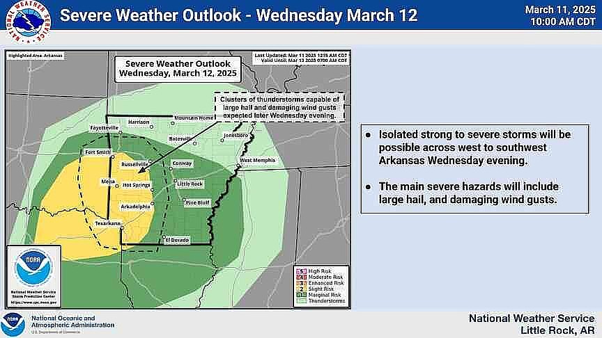 Much of state to see severe weather Wednesday | Magnolia Banner News