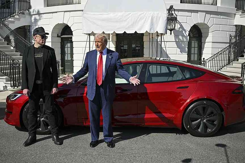 Trump shows off new Tesla car | The Arkansas Democrat-Gazette ...