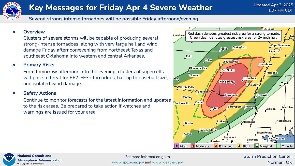 Severe weather to continue into weekend for Ouachita County | Camden News