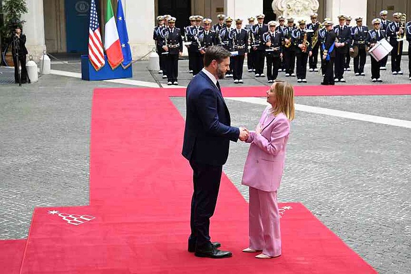 Vance, Meloni discuss tariffs | Northwest Arkansas Democrat-Gazette