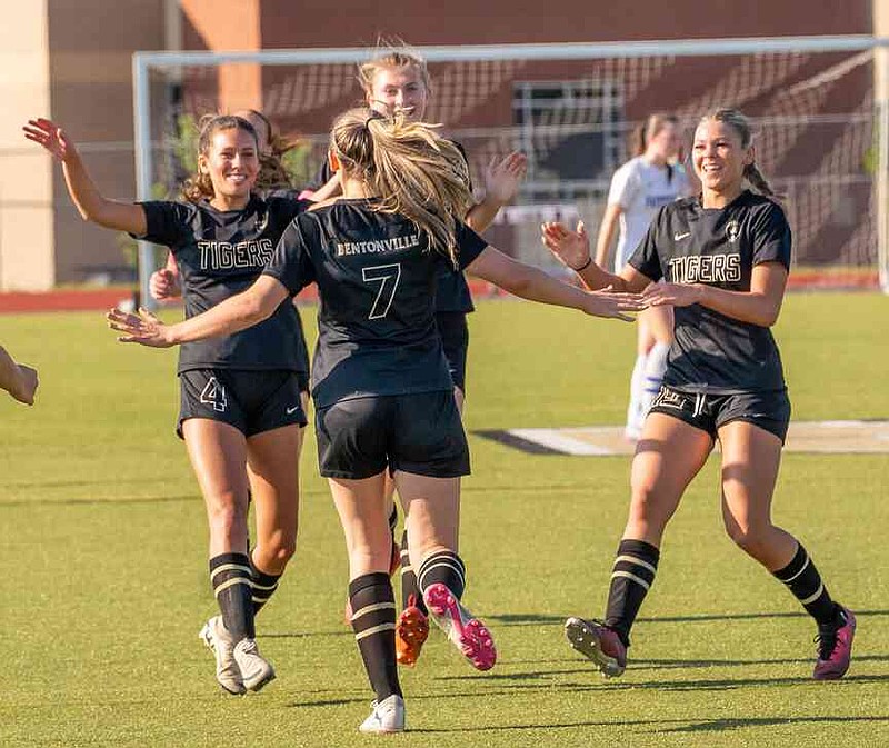 Bentonville girls clinch 6A-West soccer regular-season title with 2-0 ...