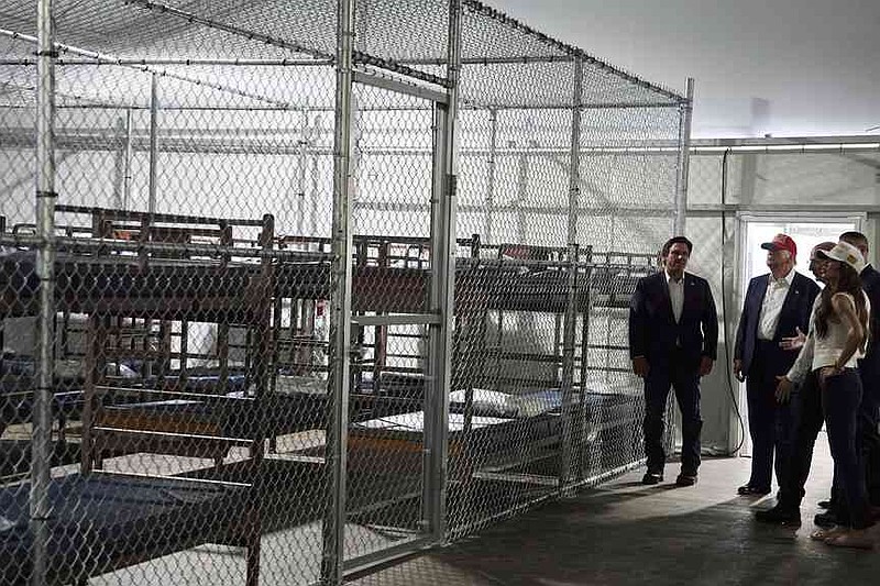 Trump tours Florida immigration detention site | The Arkansas Democrat ...