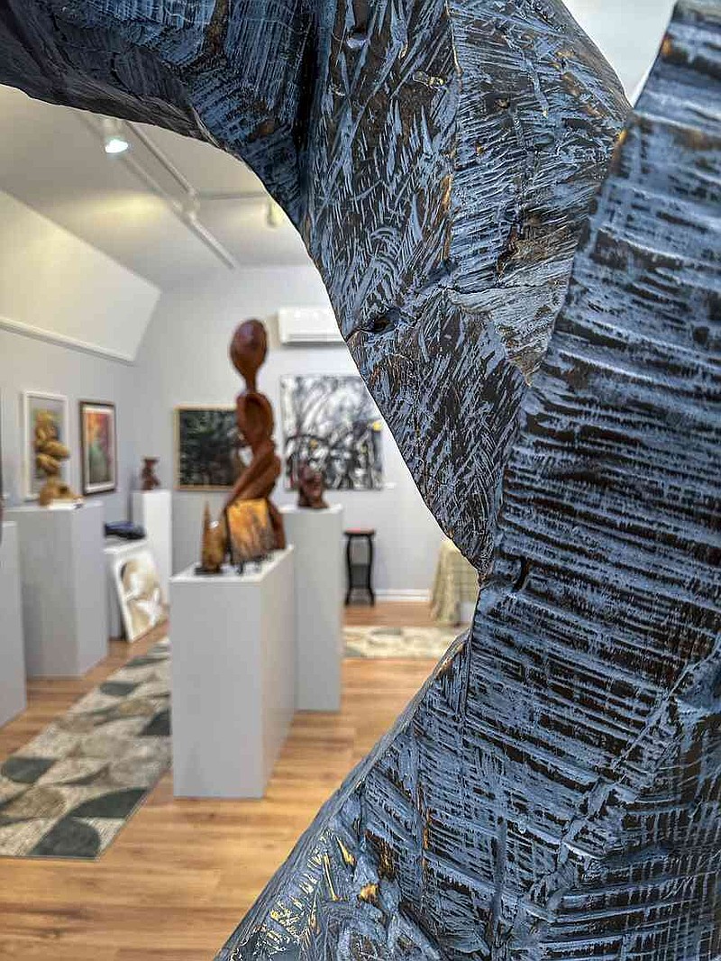 IN THE STUDIO: Artist Sandra Sell works in all her studio’s ‘zones ...