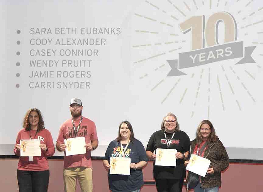 School staff honored for years of service | Pea Ridge Times