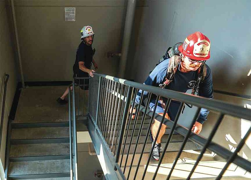 9/11 memorial stair climb Thursday at Arkansas Tech University in ...